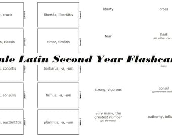 Challenge 2 Color-coded Henle Second Year Latin Flashcards - Etsy