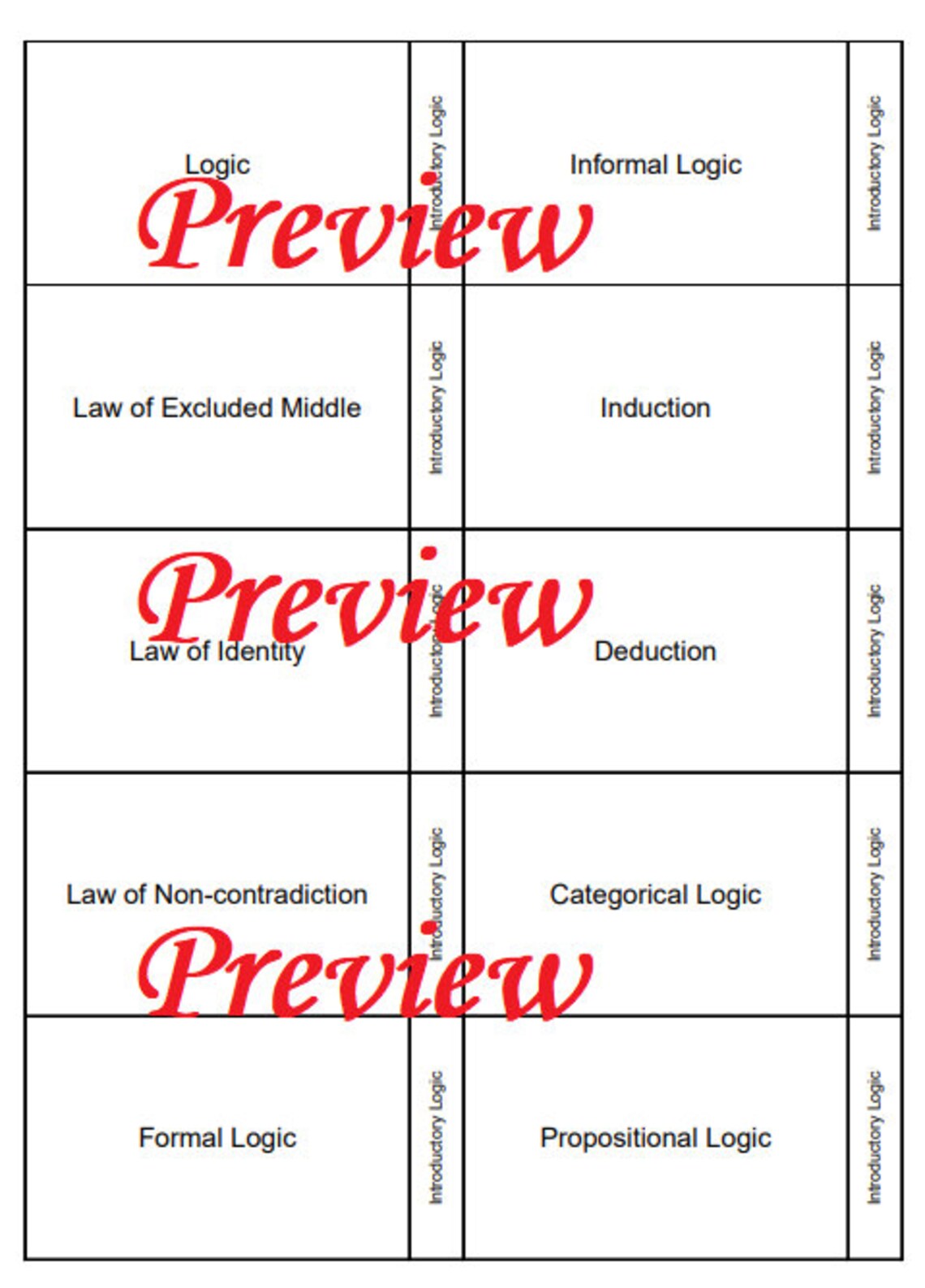 Introductory Logic Terms & Vocabulary Flashcards Classical ...