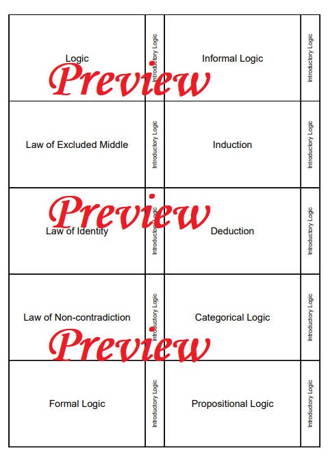 Introductory Logic Terms & Vocabulary Flashcards - Classical ...