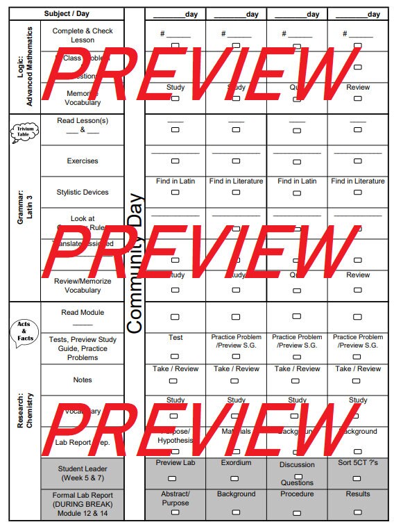 Classical Conversations Challenge 3 Planner Semesters 1 and 2 - Etsy