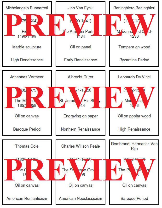 Classical Conversations Challenge 2 Artists & Composers Flashcards - Etsy