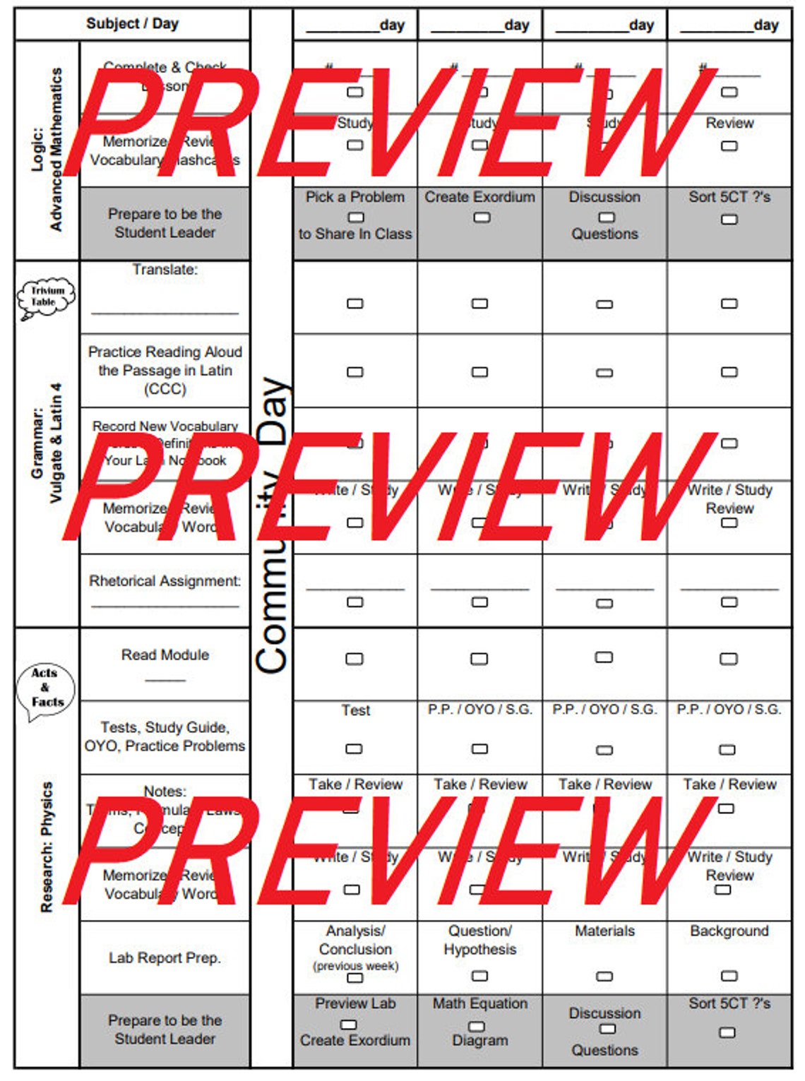 Classical Conversations Challenge 4 Planner Semester 1 & 2 - Etsy