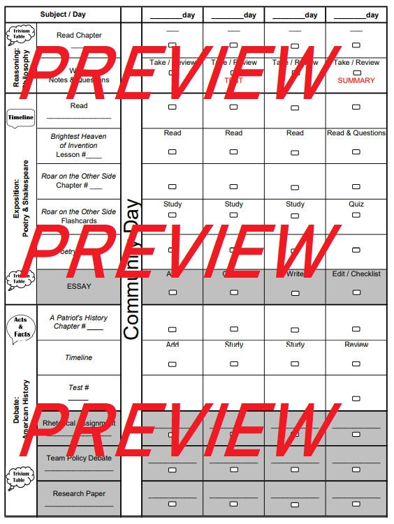 Classical Conversations Challenge 3 Planner Semesters 1 and 2 - Etsy