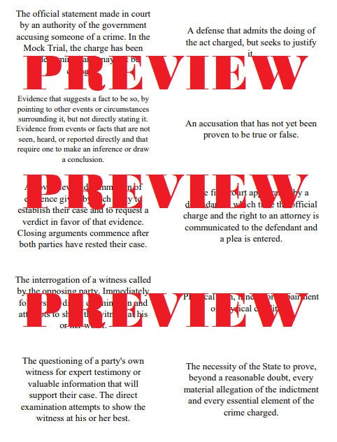 Classical Conversations Challenge B Mock Trial Flashcards - Etsy