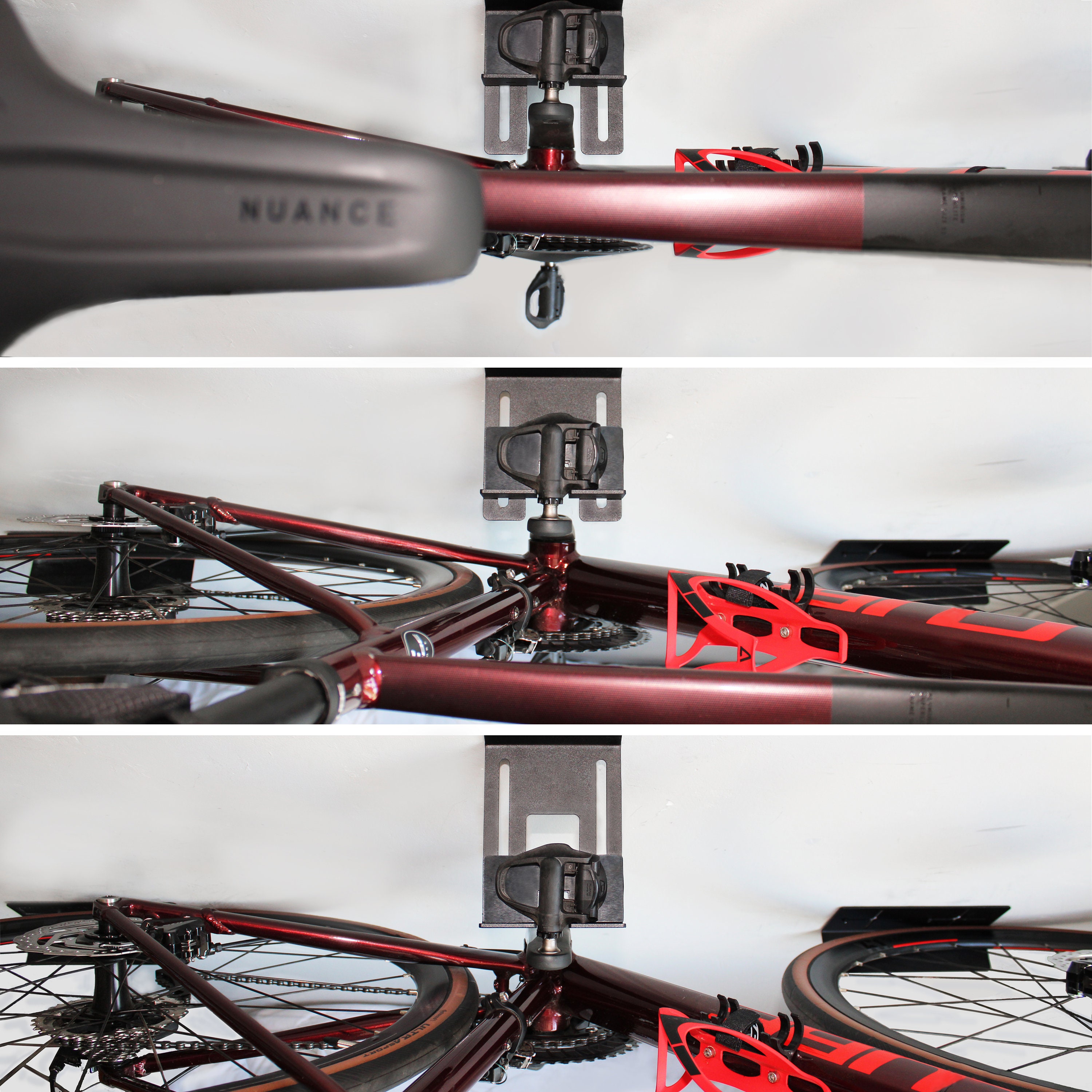 Flowter® Pedal Hanger - Horizontal Bicycle Wall Mount Using the Pedal ...