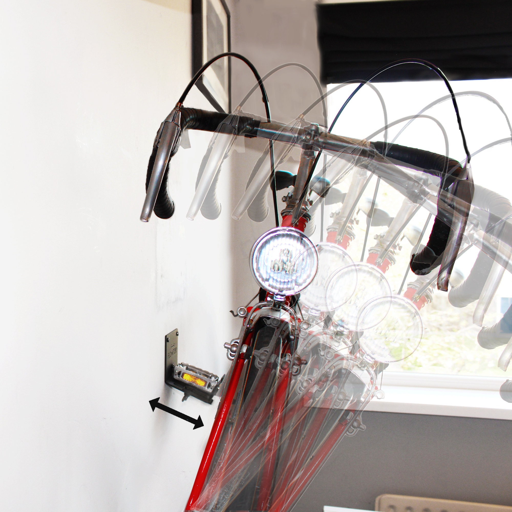 Flowter® Pedal Hanger Horizontal Bicycle Wall Mount Using - Etsy