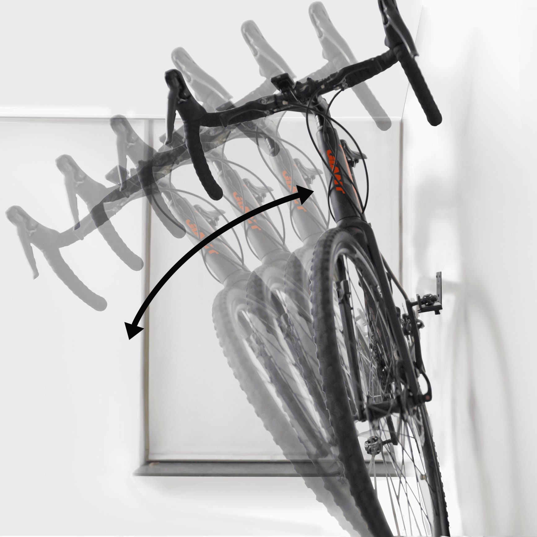Flowter® Pedal Hanger Horizontal Bicycle Wall Mount Using the Pedal ...