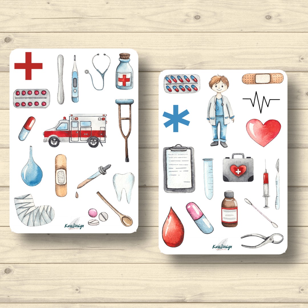 Sticker Set Ambulance Emergency Services Medicine - Etsy