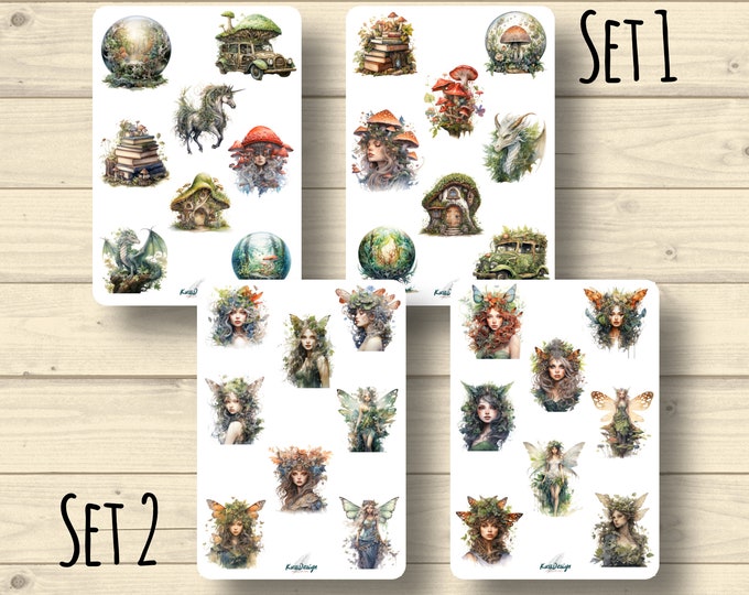 Cute Mythical Creatures Stickers And/or Prints Part 1 6x6 or 8x8 Approx ...