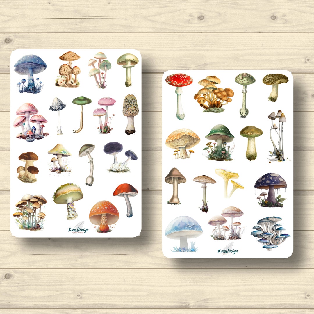 Sticker Set Forest Mushrooms - Etsy