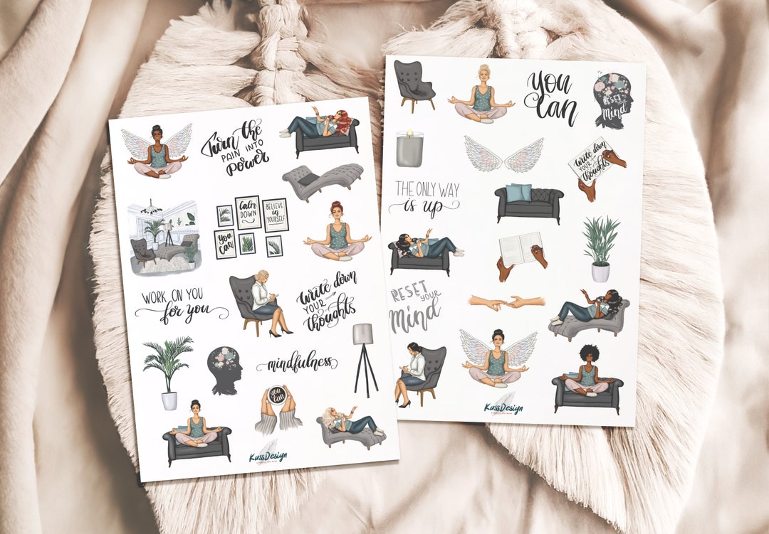 Mindfulness and Relaxation Sticker Set - Etsy