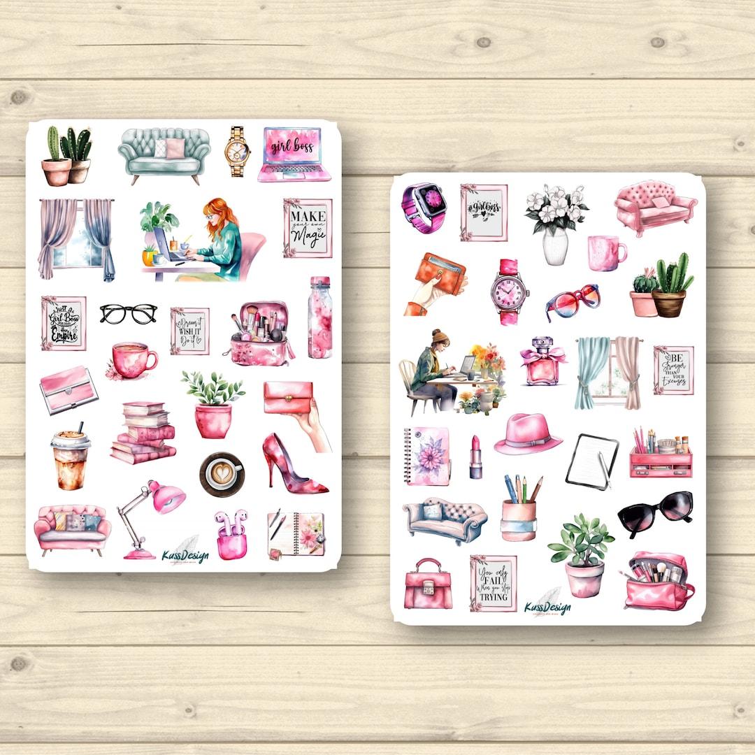Sticker Set Home Office Boss Lady - Etsy