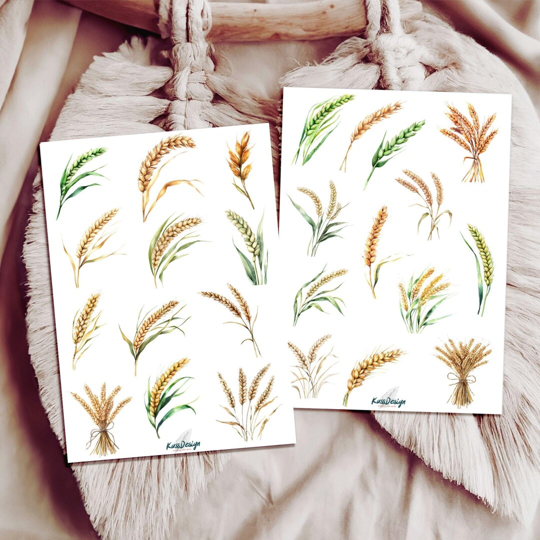 Sticker Set Grain Stalks - Etsy