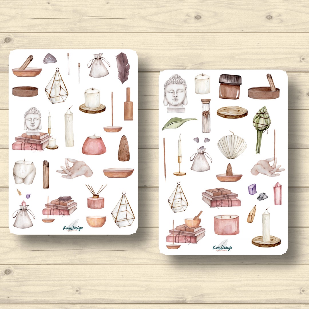 Sticker Set Spirituality Spa Wellness Buddha Esoterik Stickers Planner ...