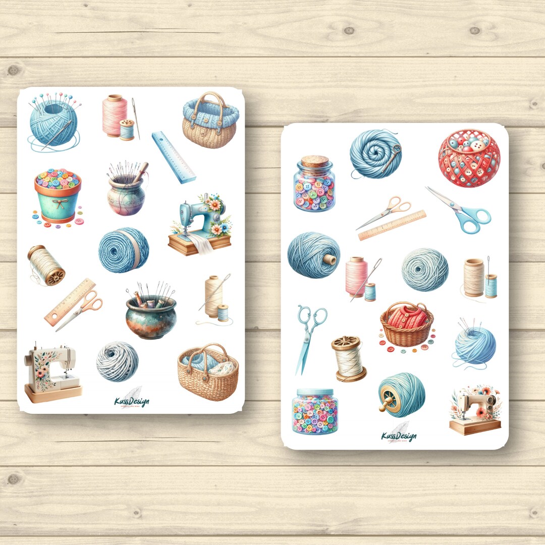 Sticker Set Sewing, Sewing Accessories - Etsy