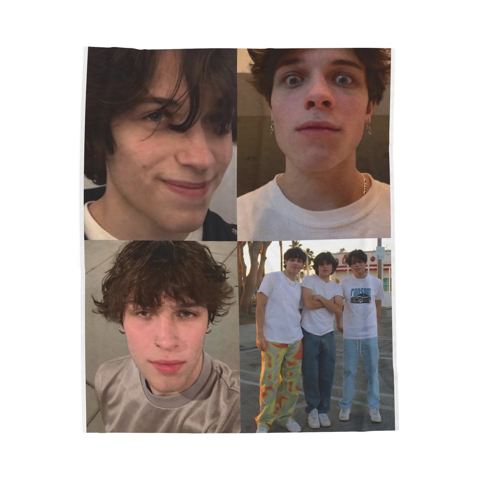 Sturniolo Triplets Photo Sherpa Fleece Blanket Sturniolo Triplets Photo ...