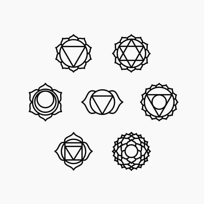 Chakra Symbols Svg, Pdf, Png & Eps - Etsy