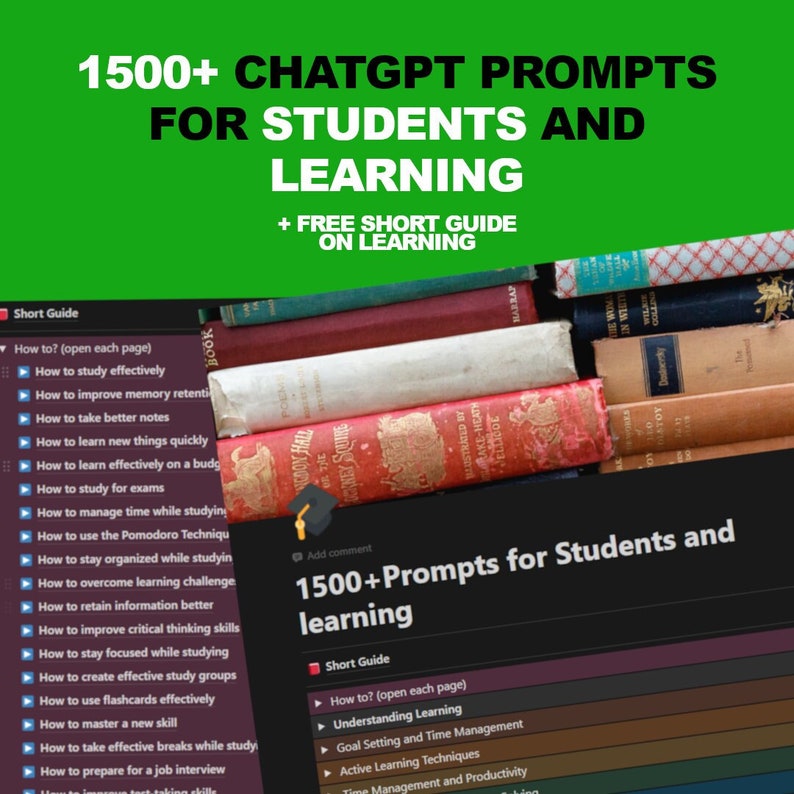 1500 Chat-gpt Prompts for Students and Learning Short Guide Free Bonus ... 1500 Chat-gpt Prompts for Students and Learning Short Guide Free Bonus ...