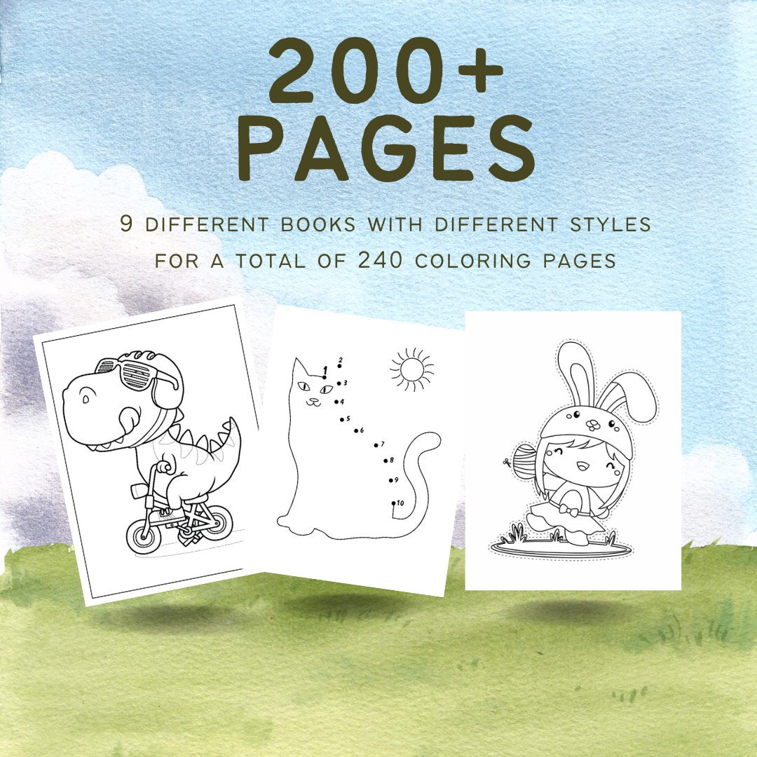 Children Coloring Pages With Resell Rights (digital Download) - Etsy