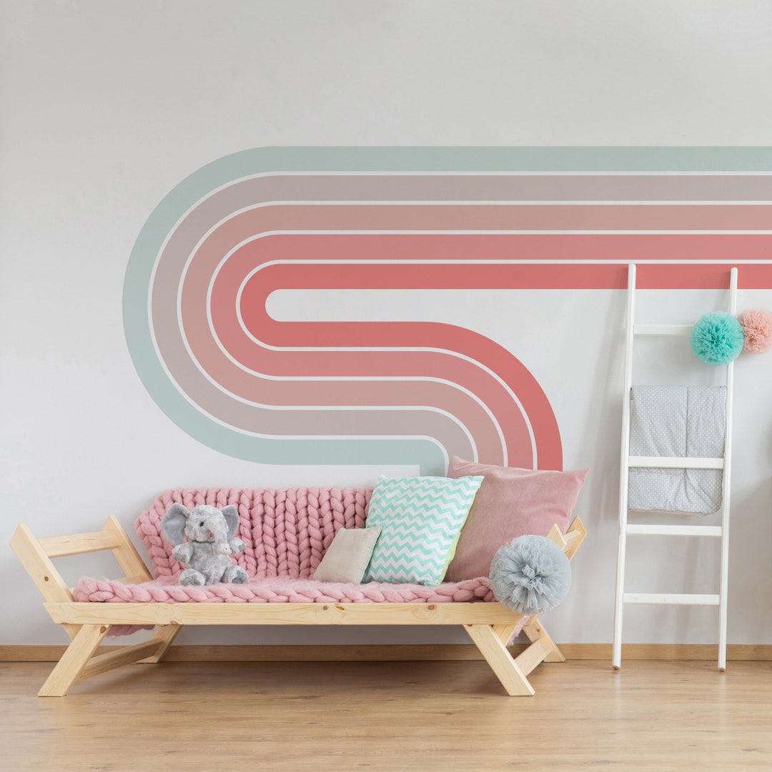 Unisex Rainbow Wall Decal, Room Art Kids Room, Wall Stickers, Toddler ...