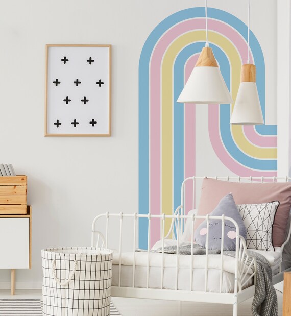 Large Rainbow Wall Decal Colorful Rainbow Sticker Unisex - Etsy