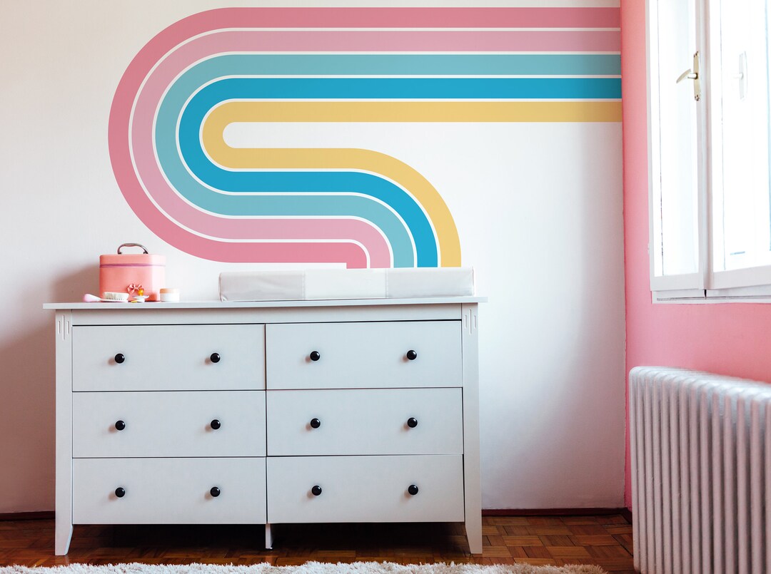 Girls Room Wall Decal, Rainbow Kids Room, Removable Wall Sticker ...