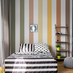 Rainbow Wall Stripes, Bedroom Wall Decor, Rainbow Wall Art, Rainbow ...