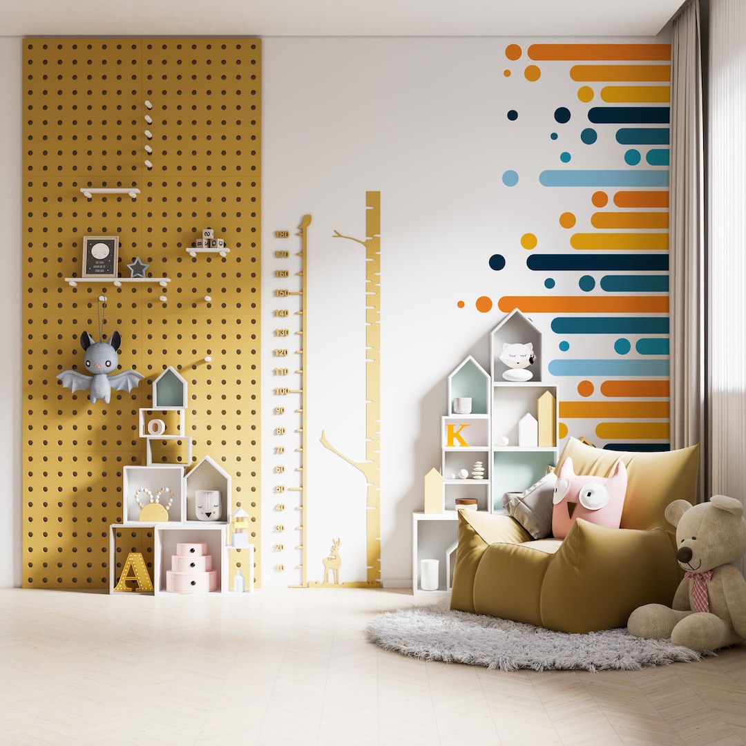 Rainbow Wall Decal, Modern Nursery Decor, Peel and Stick 14 - Etsy