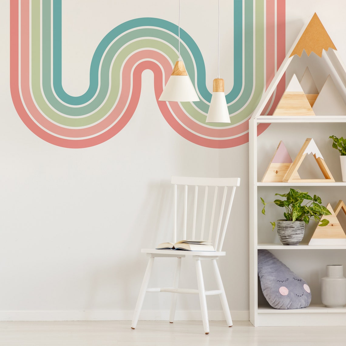 Large Rainbow Wall Decal, Colorful Rainbow Sticker, Unisex Rainbow ...