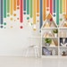Colorful Rainbow Removable Wall Decal Boys Retro Rainbow Wall - Etsy