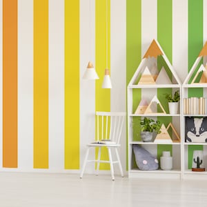 Rainbow Stripes Wall Decal, Nursery Decor, Rainbow Wall Stickers, Wall ...