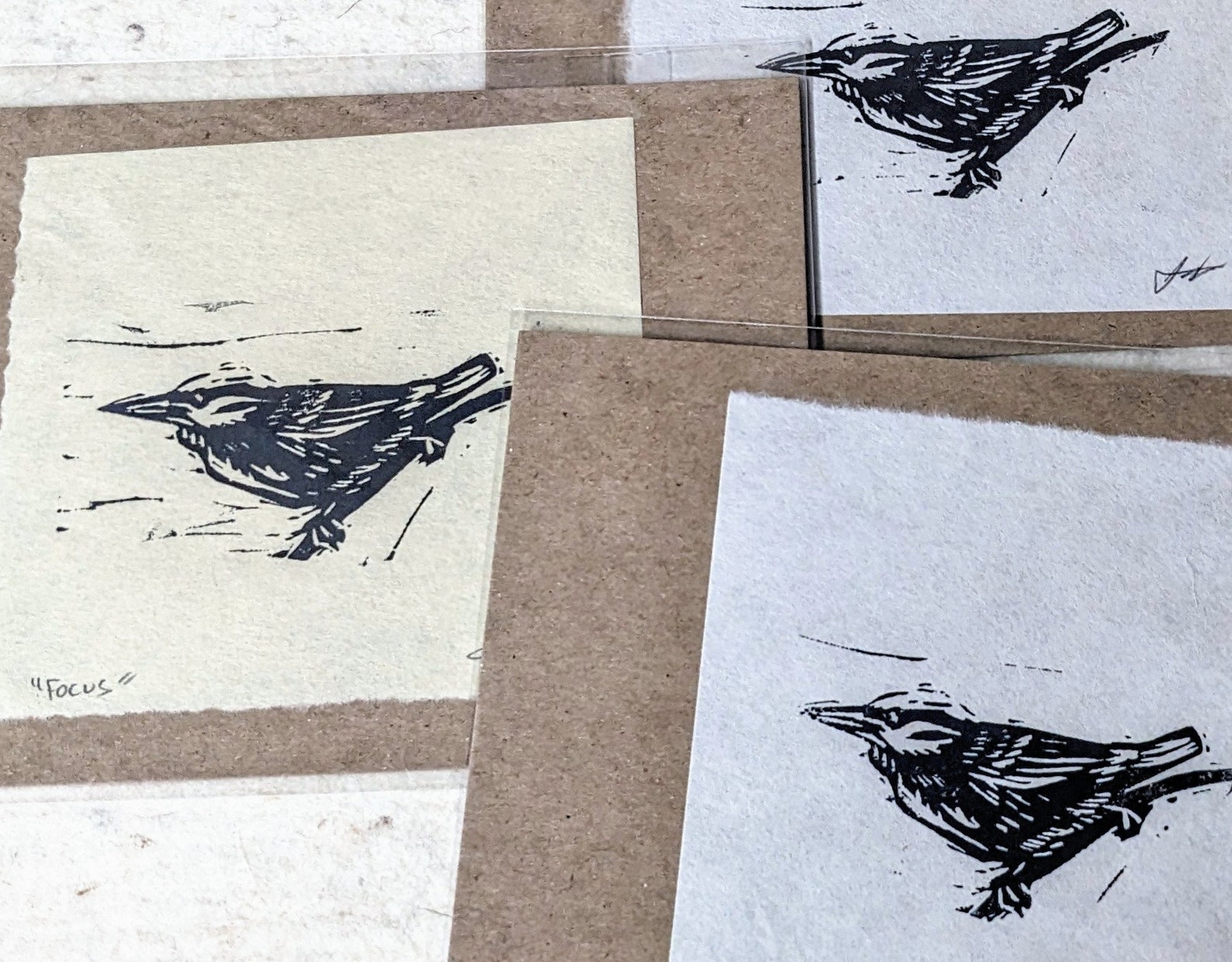 Focus 4.5x4.5 Original Linocut Print - Etsy