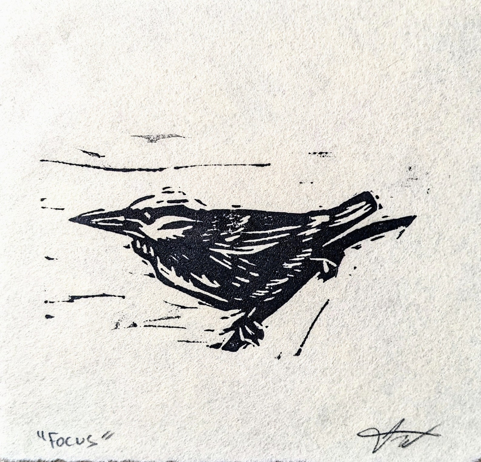 Focus 4.5x4.5 Original Linocut Print - Etsy