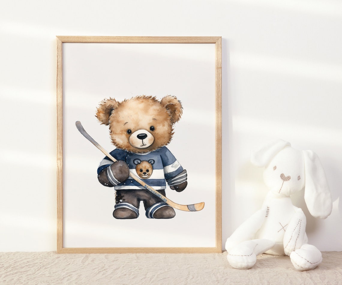 Sport Theme Nursery, Teddy Bear Nursery, Hockey Nursery, Baby Boy Room ...