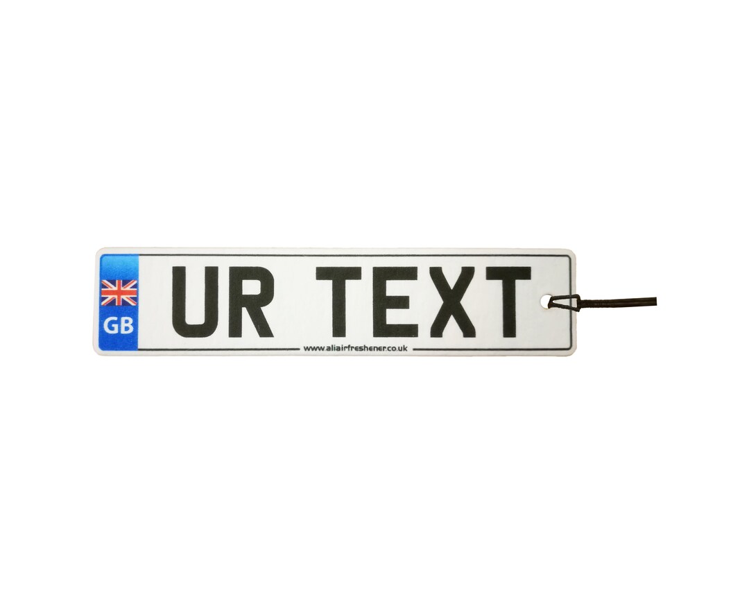 Personalised Union Jack Number Plate Car Air Freshener - Etsy