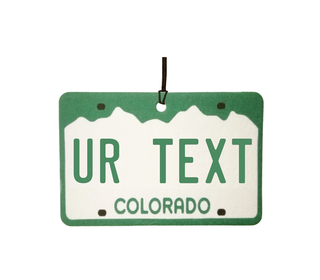 Custom Colorado License Plate Car Air Freshener - Etsy