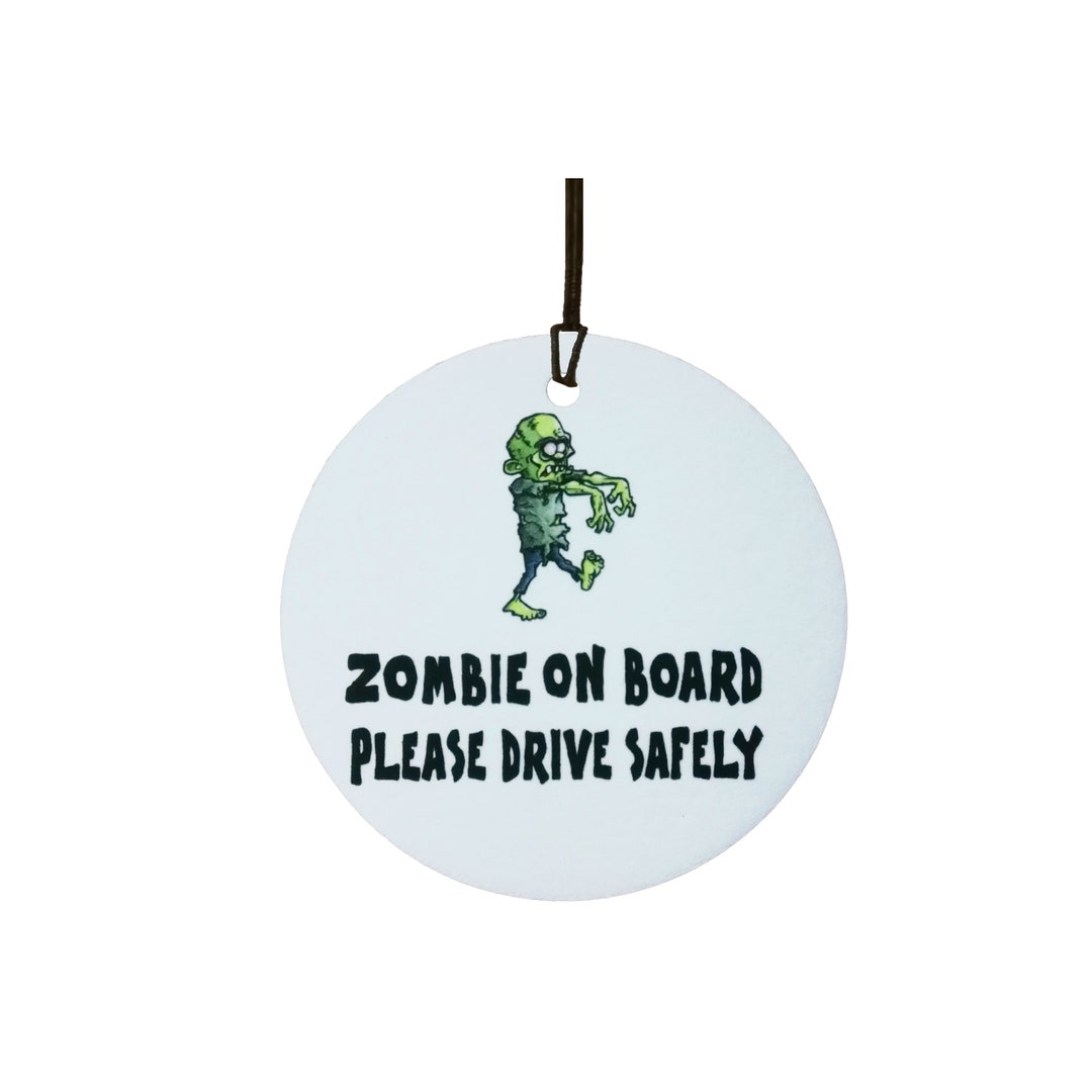 Zombie on Board / Halloween Car Air Freshener (christmas / Xmas ...