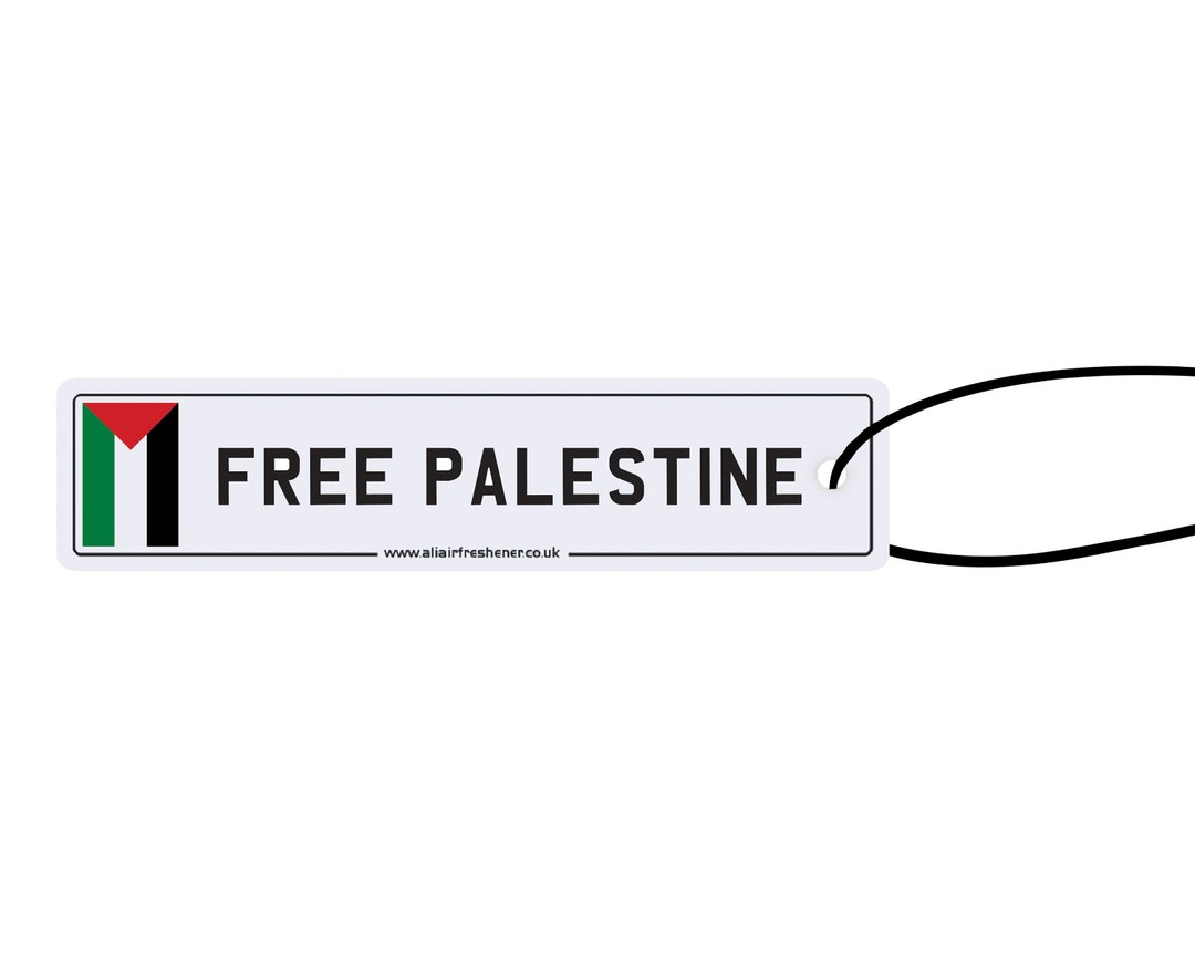 Free Palestine Flag Number Plate Car Air Freshener (christmas / Xmas ...