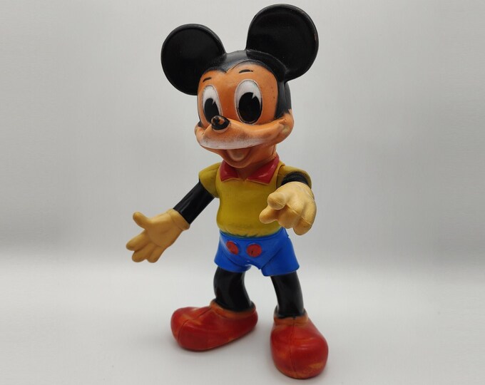 Mickey Mouse Figure Walt Disney PROD 1964 ART 127 Rubber Collectible ...