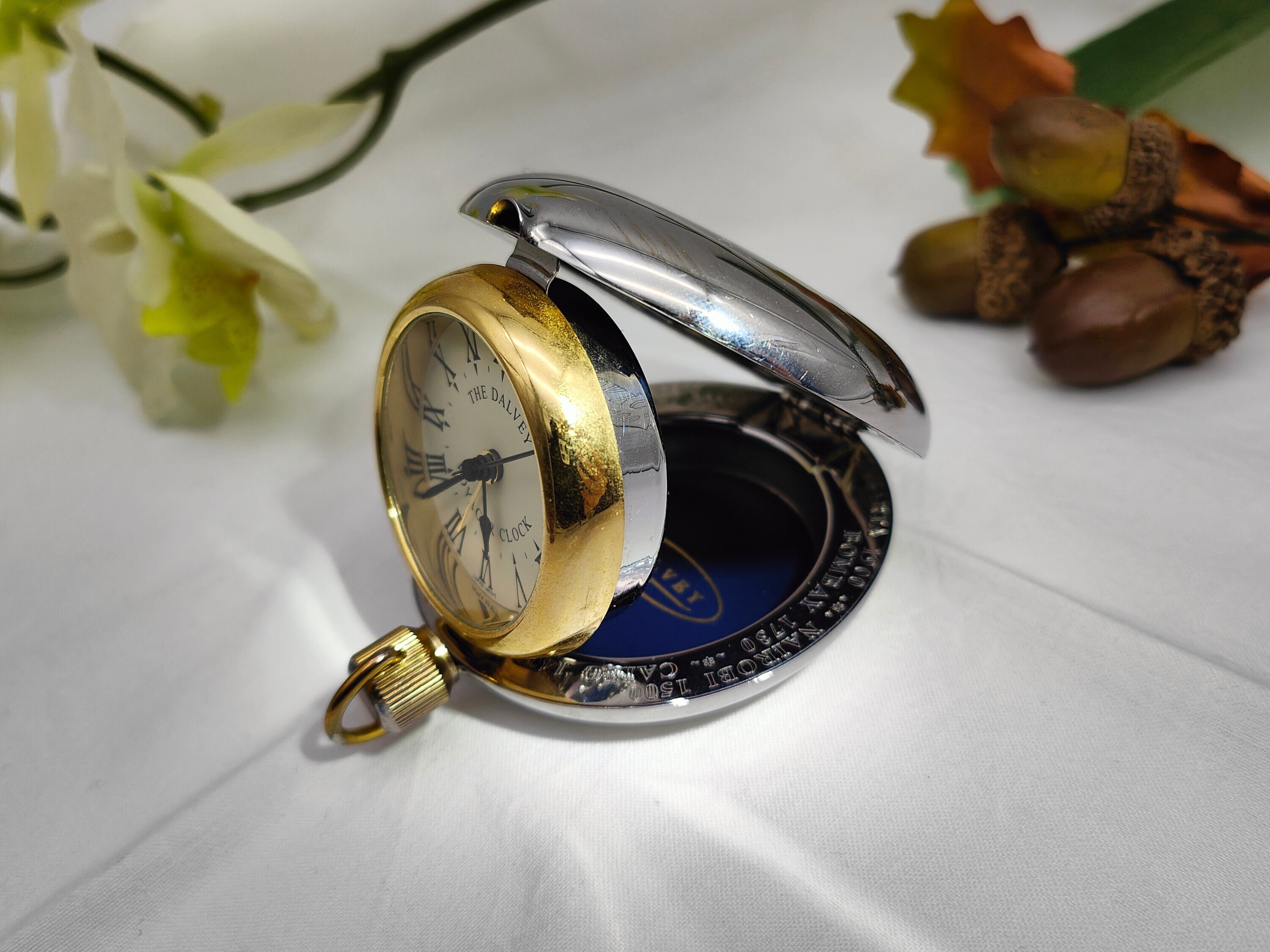 Dalvey Voyager Clock Travel Alarm Clock Metal Housing Compass - Etsy UK