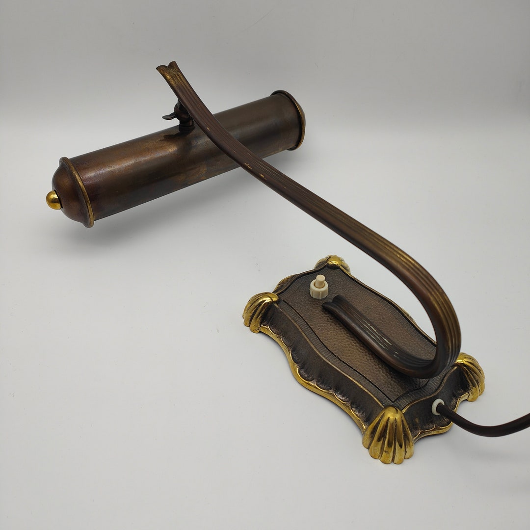 Lamp Bookshelf Lectern Reading Lamp Baroque Vintage Brass Patina ...