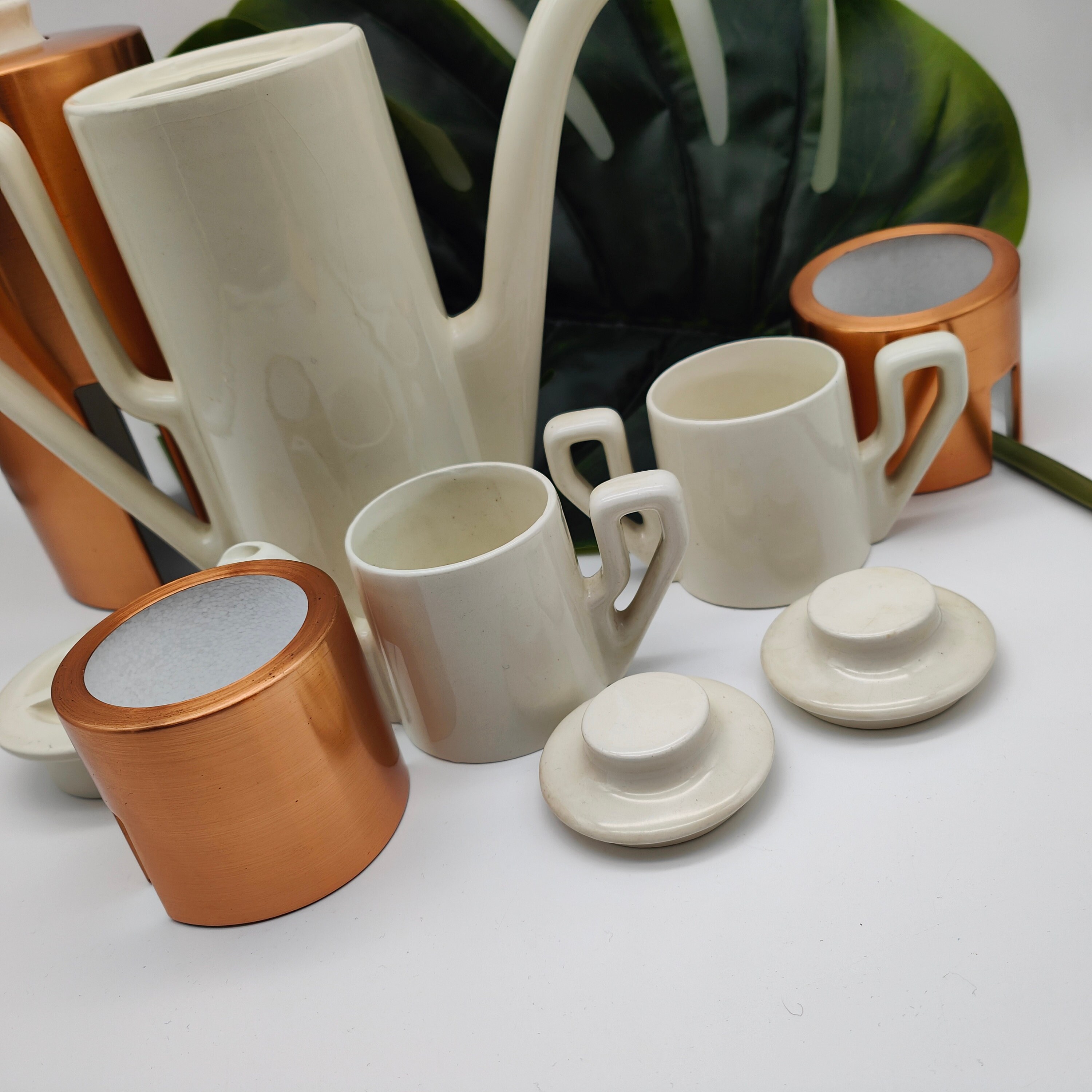 3-piece Coffee Service Jug Milk Jug Sugar Bowl Thermisol Space Age Tea ...