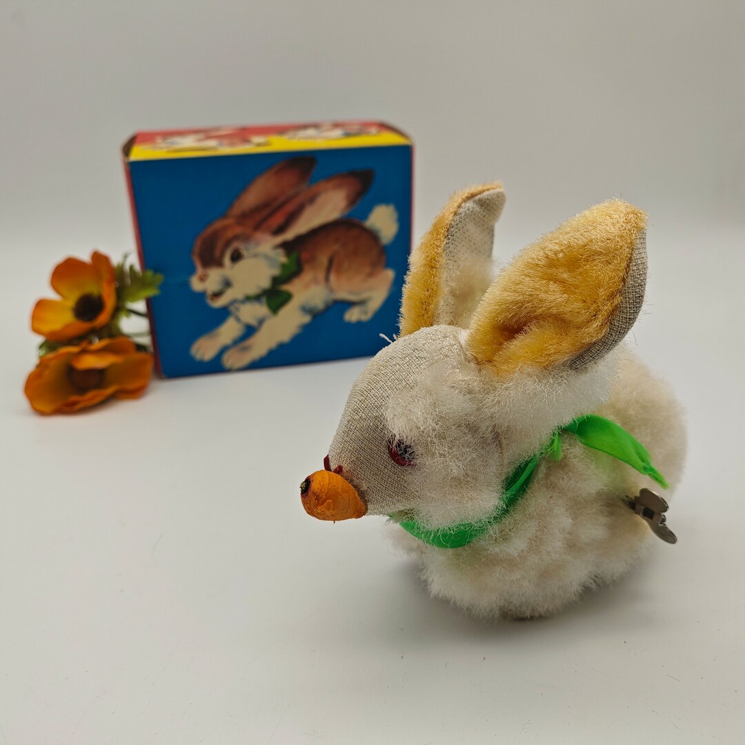 Tin Toy Mechanical Rabbit Max Carl No. 119 1950s Original Box Vintage ...
