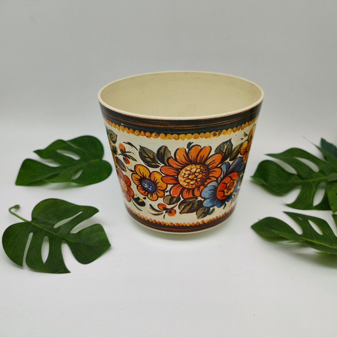 Emsa Flowerpot Planter Floral Pattern Plastic Goblincore Grannycore ...