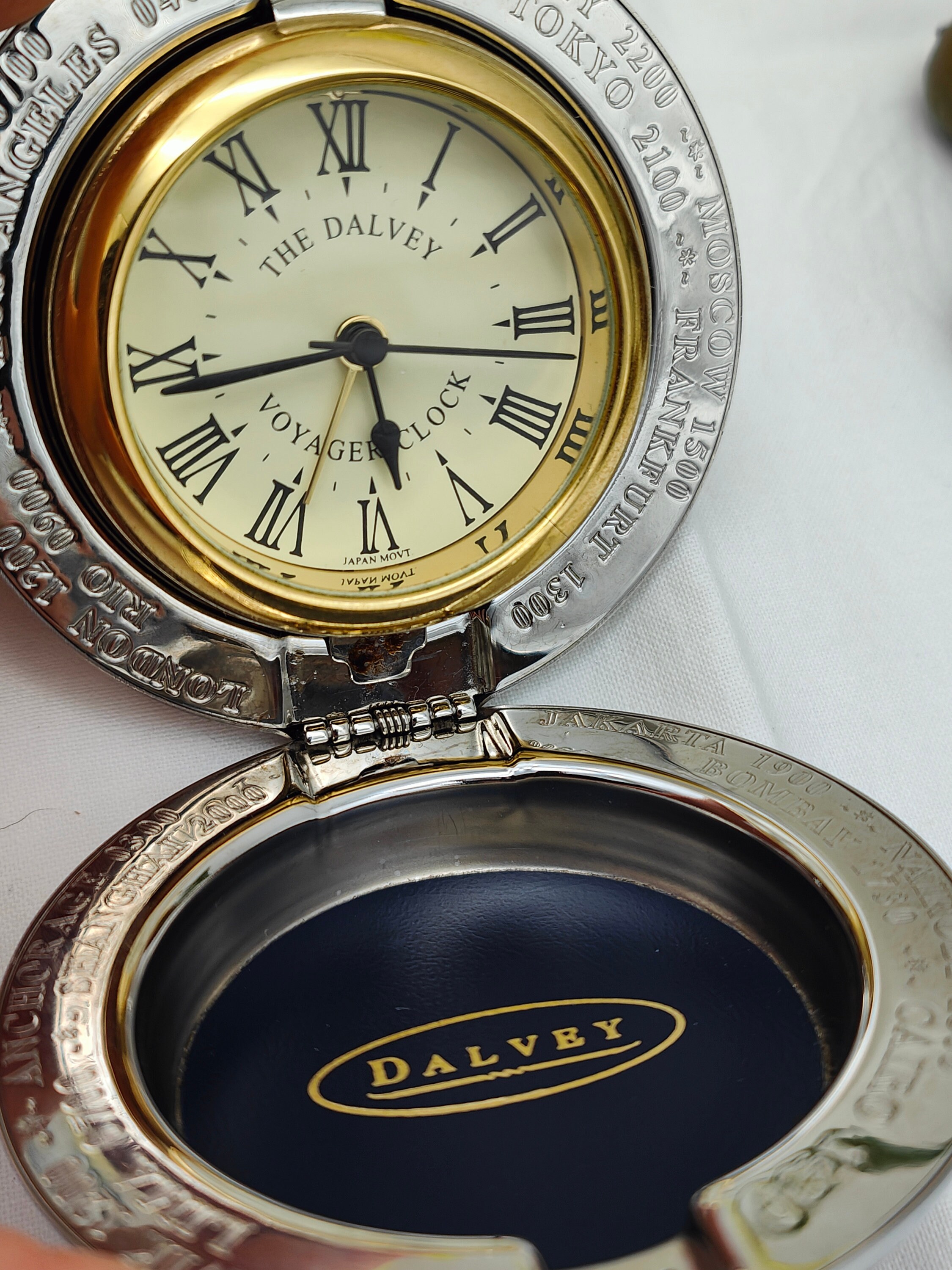 Dalvey Voyager Clock Travel Alarm Clock Metal Housing Compass - Etsy UK