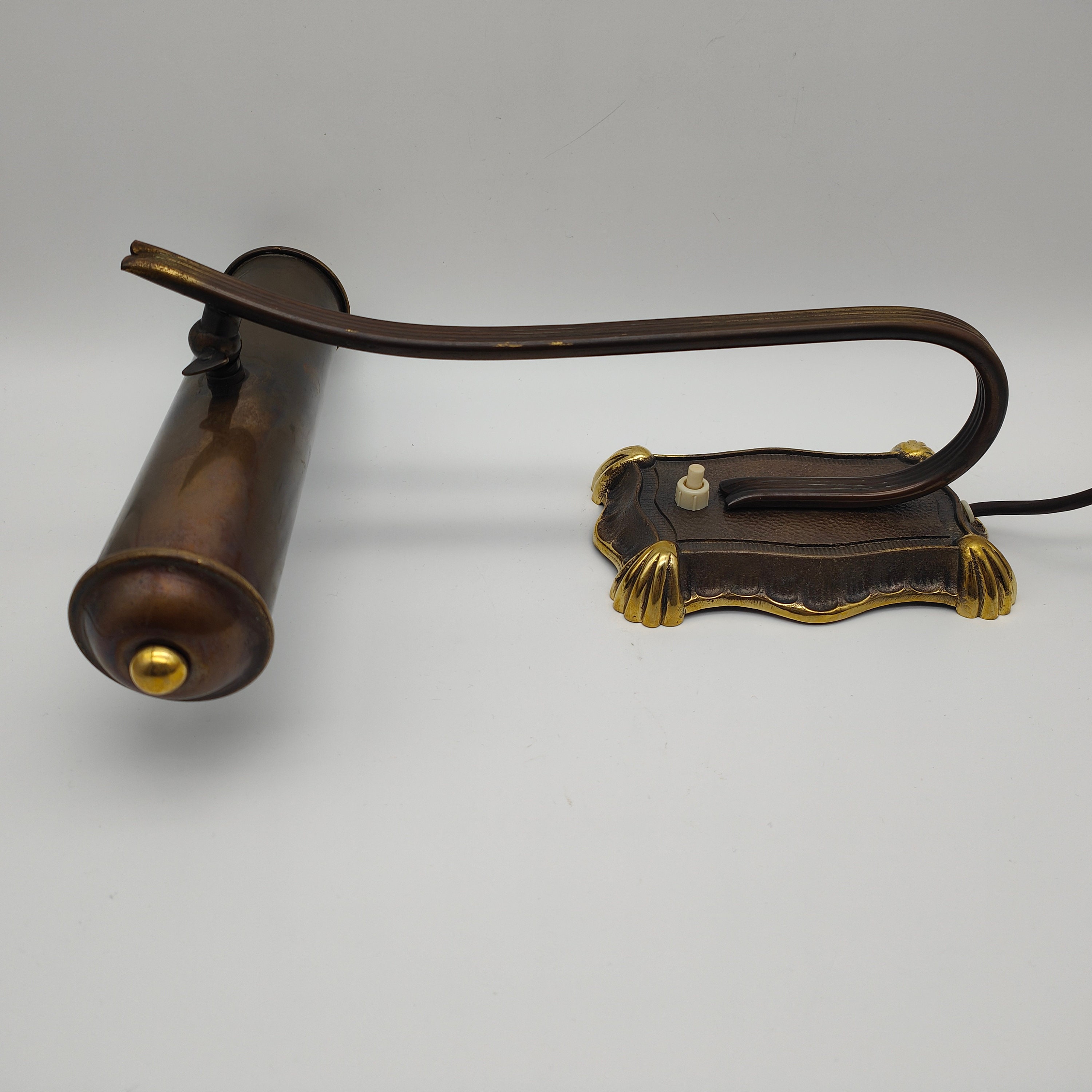 Lamp Bookshelf Lectern Reading Lamp Baroque Vintage Brass Patina ...