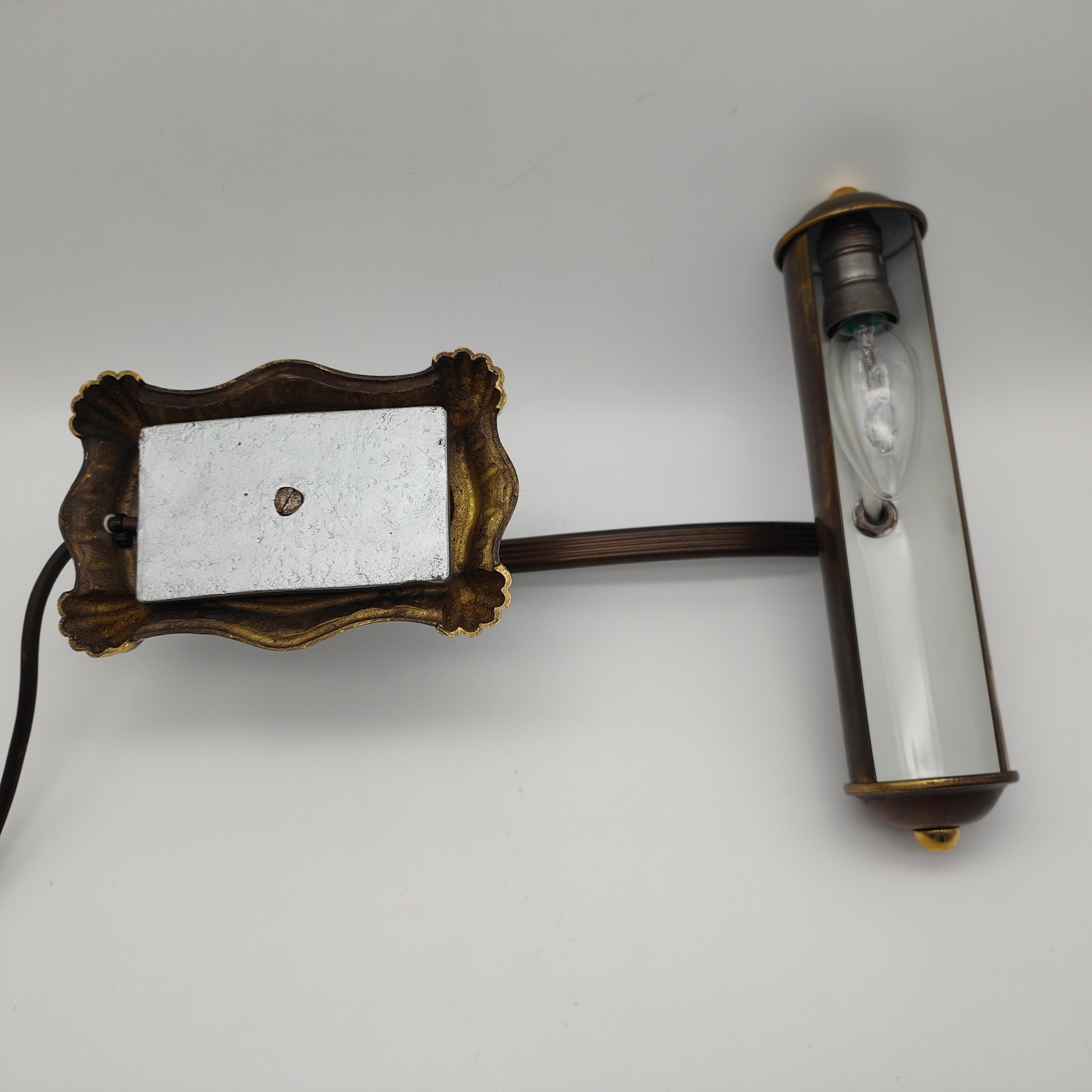 Lamp Bookshelf Lectern Reading Lamp Baroque Vintage Brass Patina ...