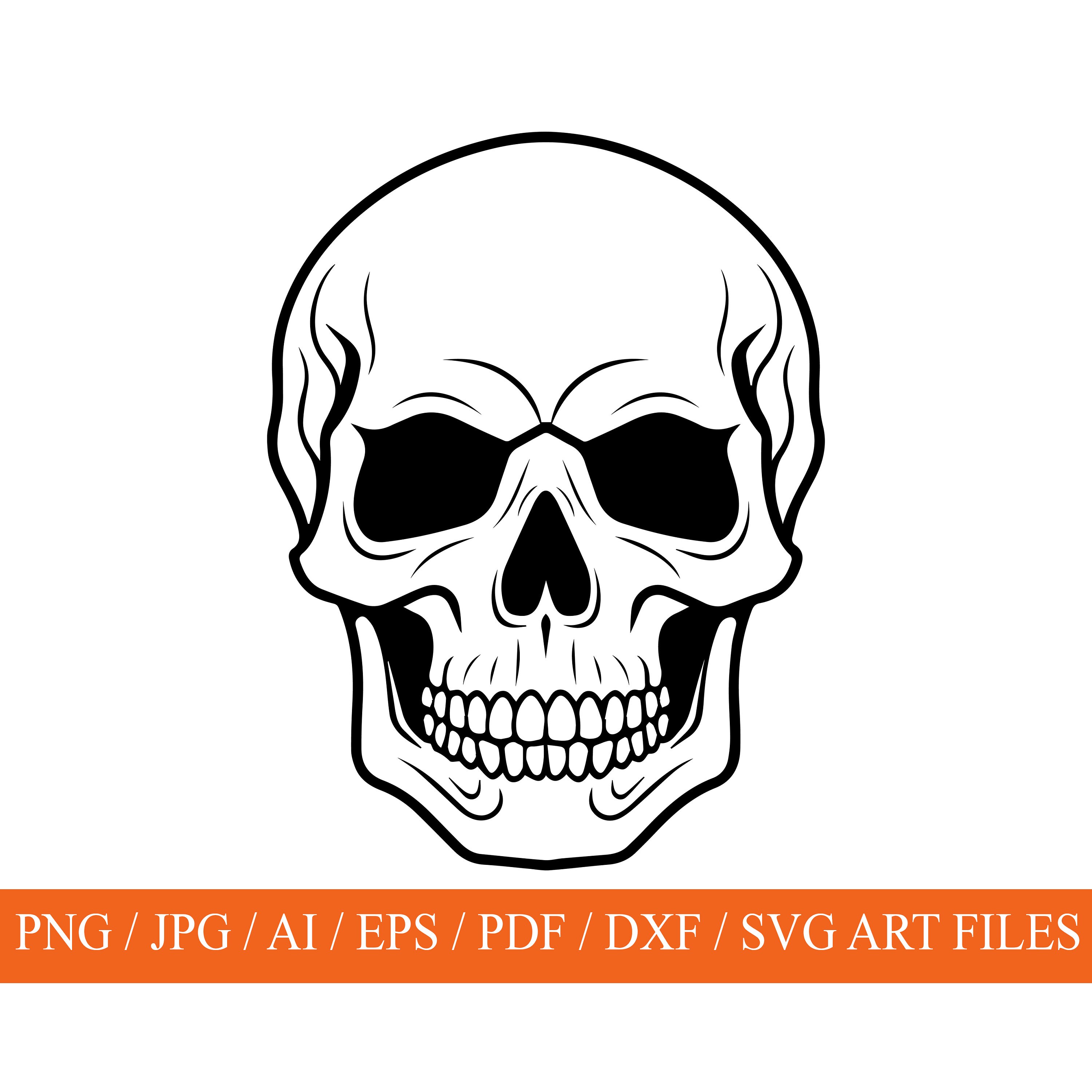 Skull Svgskull Pngsvg Files for Cricutsugar Skullskull Cut - Etsy