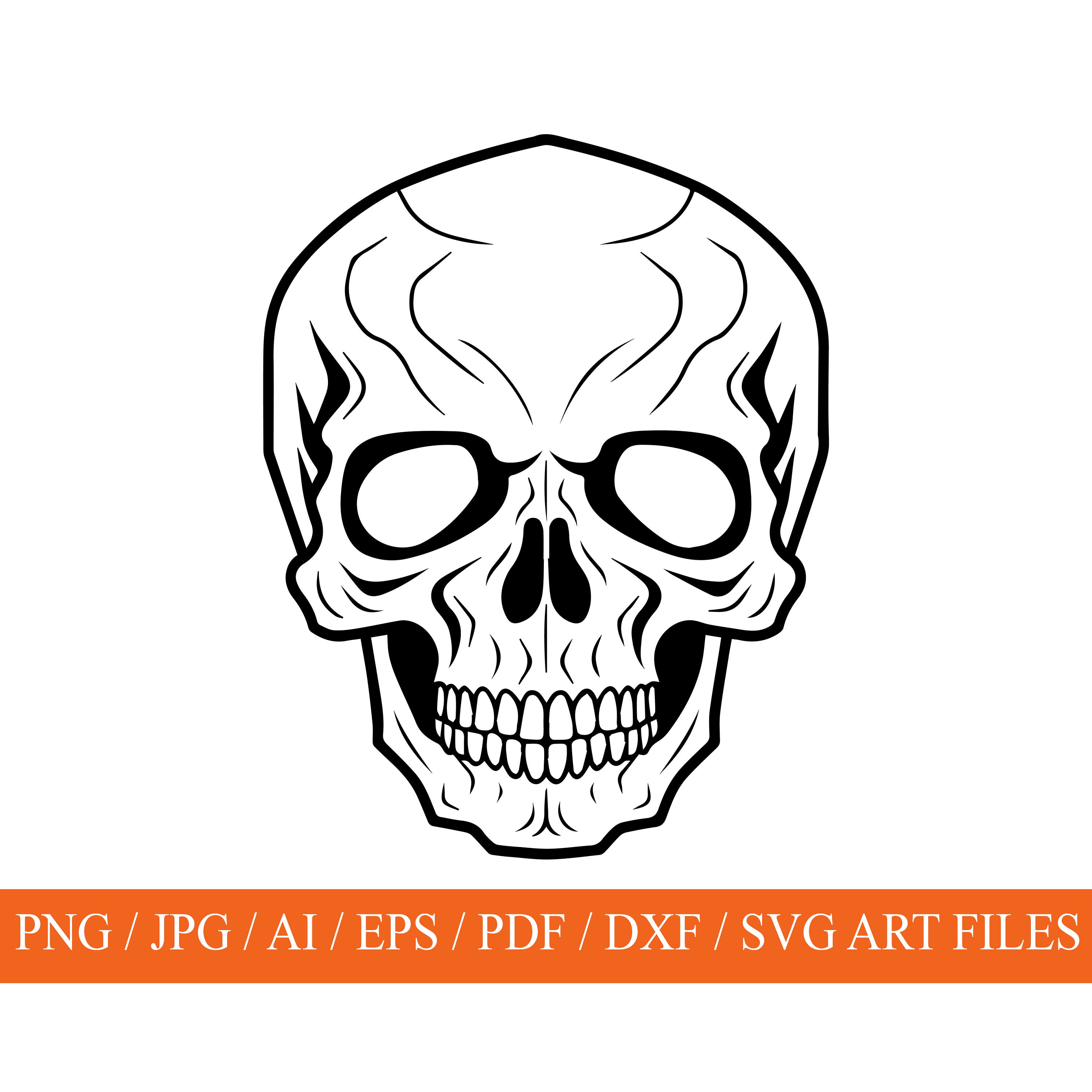 Tête de mort svg cricut tête de mort svg png fichier de - Etsy Canada