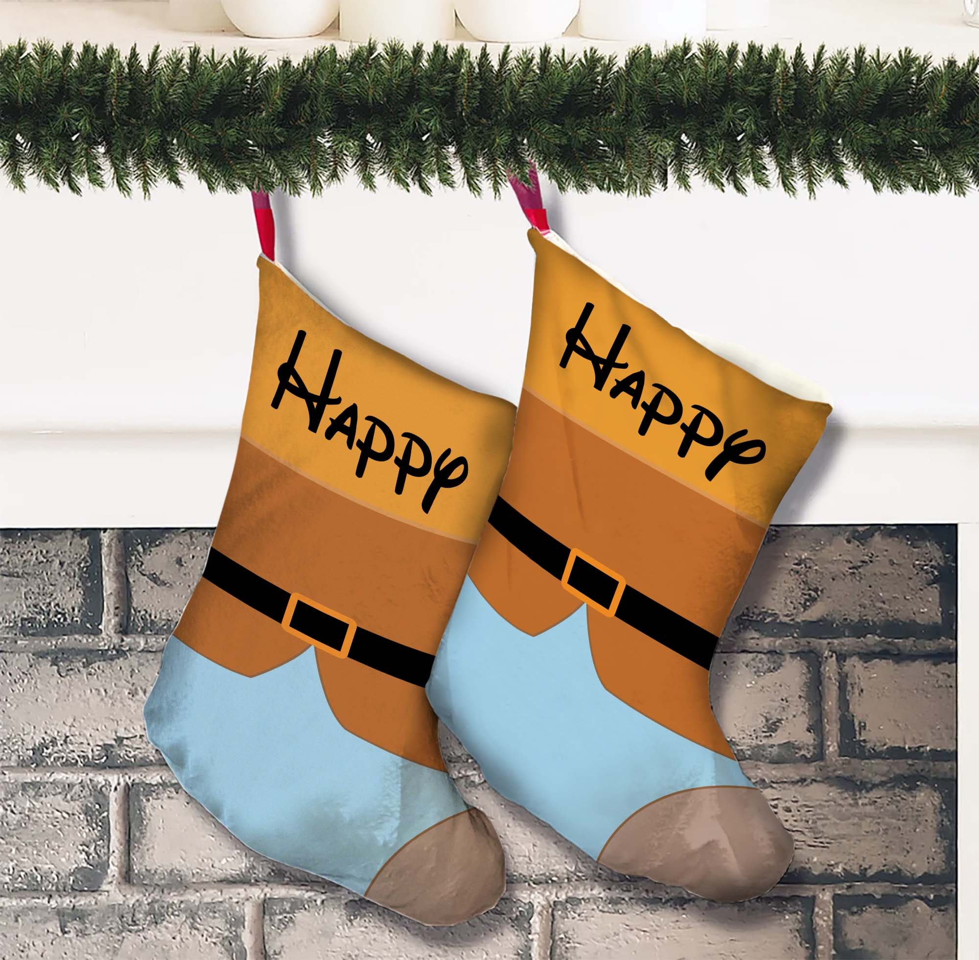 Seven Dwarf Stockings, 7 Dwarf Christmas Stockings, Disney Characters ...